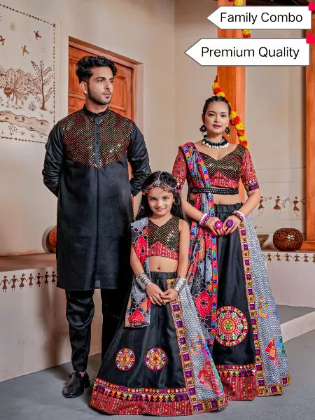 Navaratri Family Combo in Cotton With Kutchi Mirror Patch Work Ready to ...