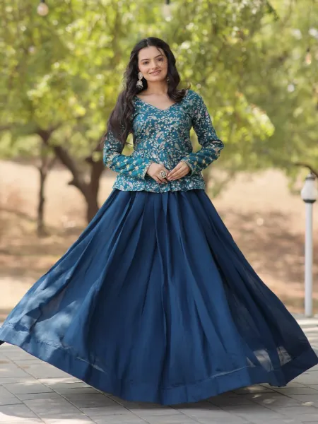 Rama Color Ready to Wear Indo Western in Vichitra With Embroidery and ...